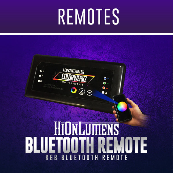 RGB Stealth Edition Bluetooth Remote (Pairable With M7) – HiOnLumens